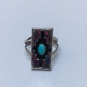 Jewelry | Native American Shadow Box Zuni Turquoise Ring | Poshmark